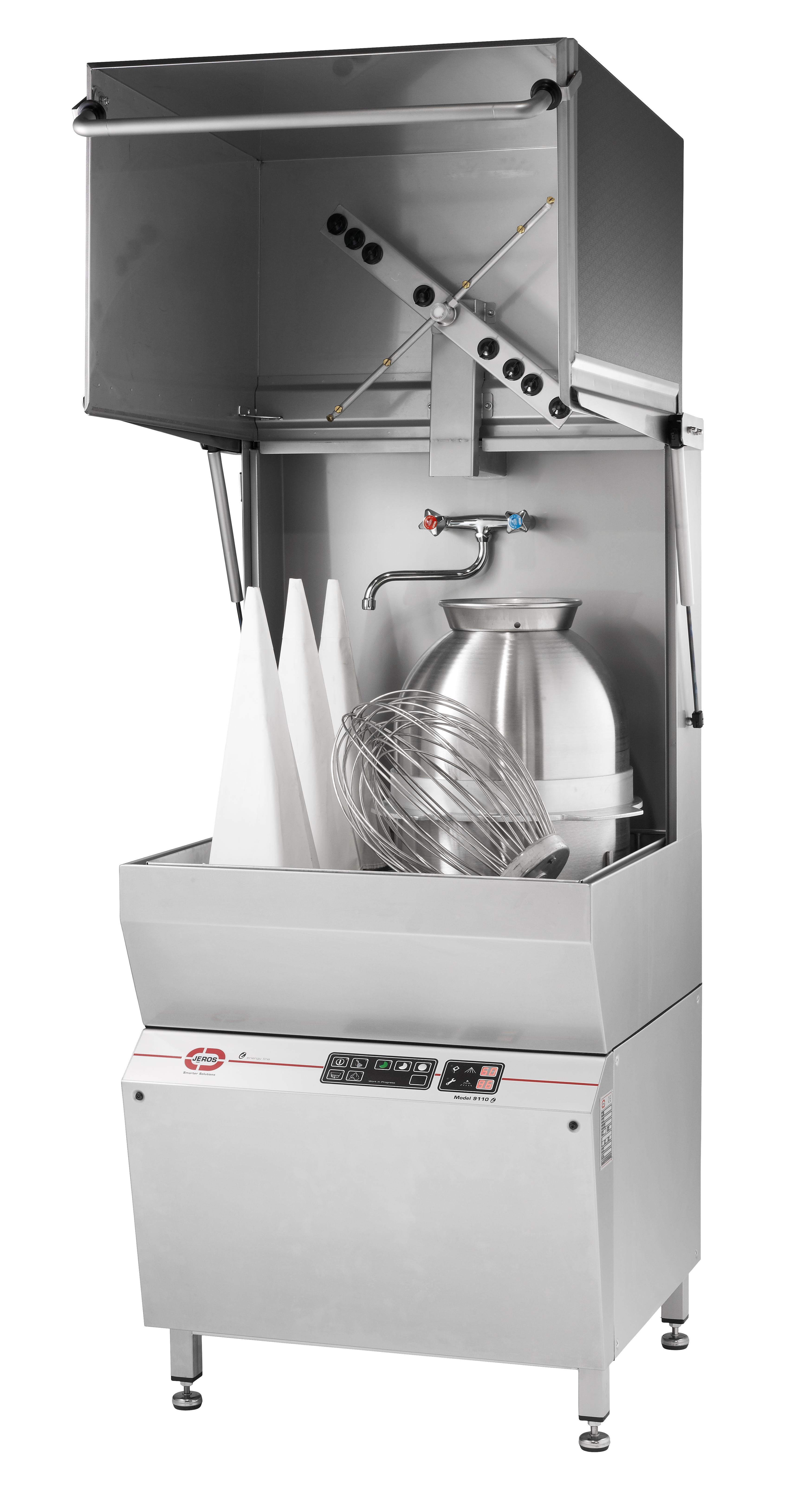 Model 9110 commercial dishwasher | Small in size with high capacity!